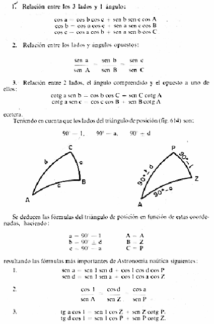 Formulas generales que ligan los elementos del T.P. / Astronomía ...